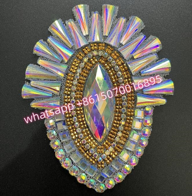 Iron on Rhinestone Applique for Carnival Costume